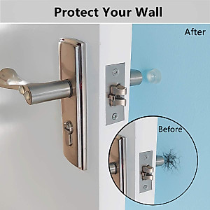 Door Knob Stopper Rubber Wall Protector, Door Knob Bumpers for Wall, 18PCS Small Door Stopper and 20 PCS Bumper Pads, Bumpers Doorstop, Cabinet Door Wall Protector