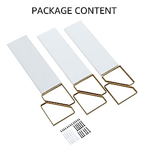 TFER Floating Wall Shelves for Bedroom/Bathroom, Set of 3, Hanging Shelf for Living Room/Kitchen/Laundry Room, Wall Mounted Shelves, Rustic Wood Shelves Great Value Halloween Decoration | White