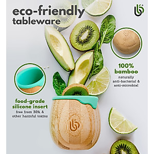 Bamboo Baby and Toddler Sippy Cup - 5 Oz Eco-Friendly Dinky Cup with Cute Silicone Drip Rim for Teeth and Gum Protection - Ideal Toddler Transition Cup (Lilac)