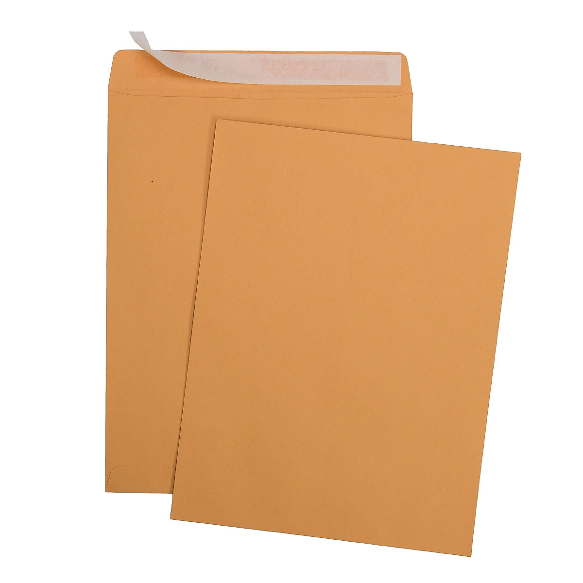 100 10 x 13 Self-Seal Brown Kraft Catalog Envelopes - 28lb, 100 Count, Ultra Strong Quick-Seal, 10x13 inch (39300)