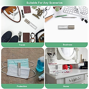 6pcs Refillable Perfume Bottle, 8 ML BPA Free Spray Atomizer Perfume Bottle, Leak Proof Glass Perfume Atomizer with Metallic Aluminum caps