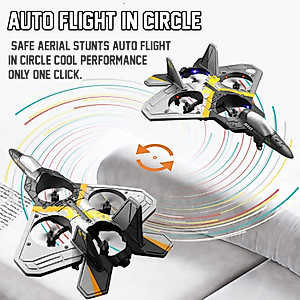 RC Plane for Kids and Adults - 4 Channel,2 Battery LED Light Remote Control Plane,Remote Control Airplane Fighter,Rechargeable Battery,Low Battery Alarm,Easy to Fly Drone Toy Gift for Boys&Girls