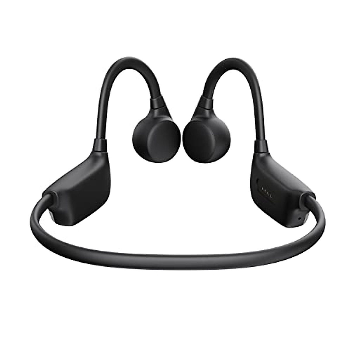 Open Ear Waterproof Bone Conduction Headphones with Bluetooth, Microphone, Voice Control, Ideal for Outdoor Sports, Lightweight Titanium Band, Up to 8H Play, Cable and Ear Plugs Included