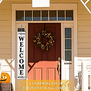 4.75 Ft Welcome Sign for Front Door-Vertical Welcome Home Sign -Yard Porch Sign for Front Door Decorations and Best House Warming Gifts