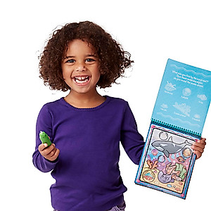 Melissa & Doug On the Go Water Wow! Reusable Color with Water Activity Pad 6-Pack, Sports, Occupations, Adventure, Safari, Under the Sea, Animals - FSC Certifieda