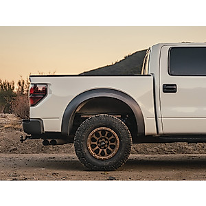 RockTrix RT111 17 inch Wheel Compatible with 2009-2024 Ford F150 17x9 6x135 Wheels (-12mm Offset, 4.5in Backspace) 87.1mm Bore, Bronze Wheels, Also fits 2022+ Bronco Raptor Rims