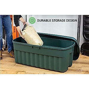 Rubbermaid ECOSense Storage Containers with Lids, 54 Gal Pack of 2, Durable and Reusable Stackable Storage Bins for Garage or Home Organization, Made From Recycled Materials