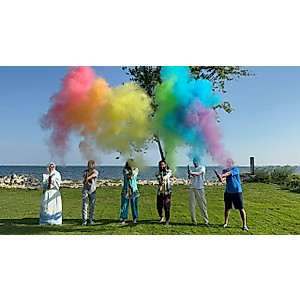 2 Pack Red Powder Poppers Biodegradable Powder Cannons | TUR Party Supplies | Red Biodegradable Powder | Launches up to 25ft | Giant (12 in) | Powder Poppers for Celebrations, Festivals, and Parties