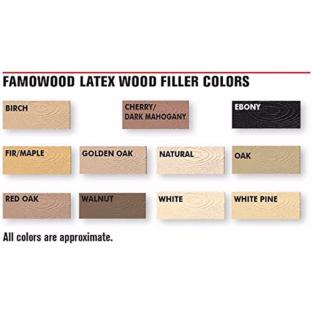FamoWood 40042126 Latex Wood Filler - 1/4 Pint, Natural (Тwo Рack)