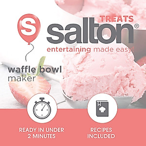 Salton WM1907 Bowl Waffle Maker, Red