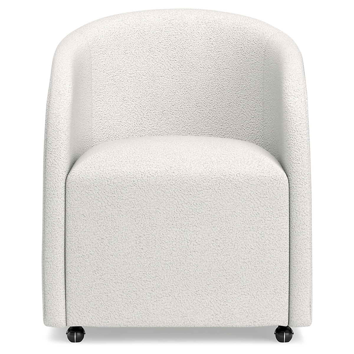 Signature Design by Ashley Korestone Contemporary Upholstered Home Office Desk Chair with Casters, White