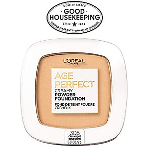 L'Oreal Paris Age Perfect Creamy Powder Foundation Compact, 305 Cream Beige, 0.31 Ounce