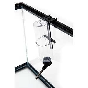 Lixit 8oz Aquarium and Wire Cage Water Bottle for Mice, Hamsters and Other Small Animals (8oz + Bowl)