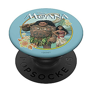 Disney Moana Maui And Moana Circle Portrait PopSockets PopGrip: Swappable Grip for Phones & Tablets