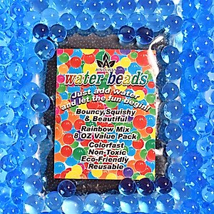 AINOLWAY Water Gel Bead Vase Fillers Beads (25000pcs) Water Pearls for Vases, Wedding Centerpiece, Water Table Activities,14years+ (Clear)