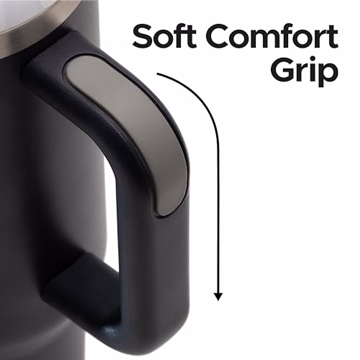 SPOUT 40 oz Tumbler With Handle And Straw, Insulated Stainless Steel Water Bottle With Straw - Travel Mug | BPA Safe Tumblers | Iced Drinks, Water, Cold/Hot Coffee - Cupholder Friendly Midnight Navy