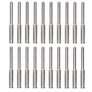 20Pcs Chainsaw Sharpener Burr Grinding Head Rotating File Sharpening Tool Set Kit(Silver 4mm) Abrasive Tool (4mm)