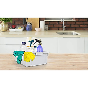 LUXOR MBS-BIN-4L Stackable Storage Bins (4 Large)