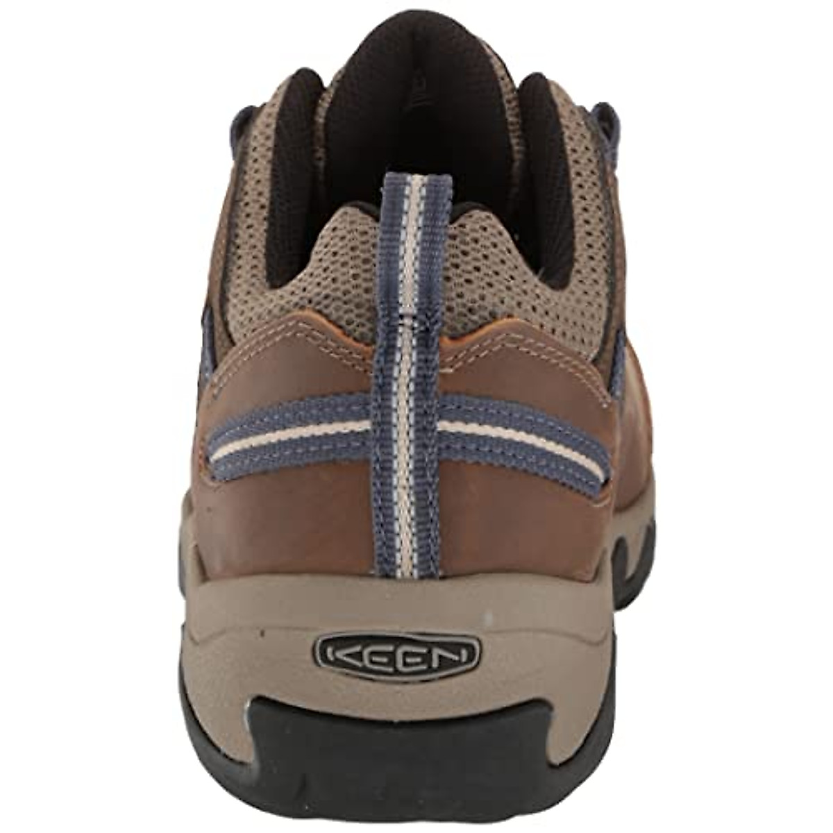 KEEN Women's Steens Vent Low Height Breathable Hiking Shoes, Shitake/Crown Blue, 8