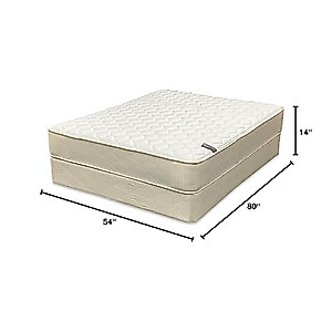 Greaton, 10-Inch Medium Plush Tight top Innerspring Mattress & 4" Wood Box Spring Set, Full XL