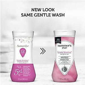 Summer's Eve Cleansing Wash | Simply Sensitive | 9 Ounce | pH-Balanced | Dermatologist & Gynecologist Tested