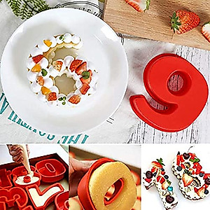 3d Silicone Number Cake Molds, Large Silicone Letter Arabic Number Fondant Cake Baking Pan for Birthday Festival BD Relationship Marry Anniversary Wedding Party,10 Inch (7)