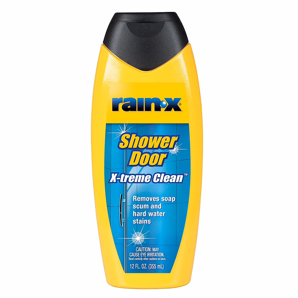 Rain-X 630035 X-Treme Clean Shower Door Cleaner, 12 Fl. Oz, Formulated To Clean Glass Shower Doors - Easy To Use, Removes Soap Scum, Dirt, Hard Water Build-up, Calcium, Lime And Rust Stains