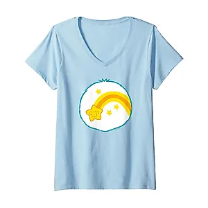 Womens Care Bears Halloween Wish Bear Shooting Star Belly Costume V-Neck T-Shirt