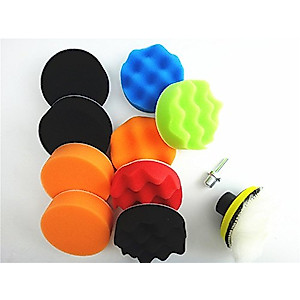 SHINA 12Pcs 6” 150mm Sponge Polishing Waxing Buffing Pads Kit Compound Polish Car