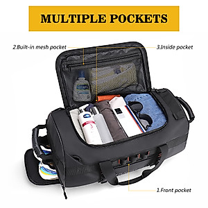 Hulongo Waterproof Duffel Bag Backpack Gym Bag Backpack for Men with Shoe Compartment 32lL