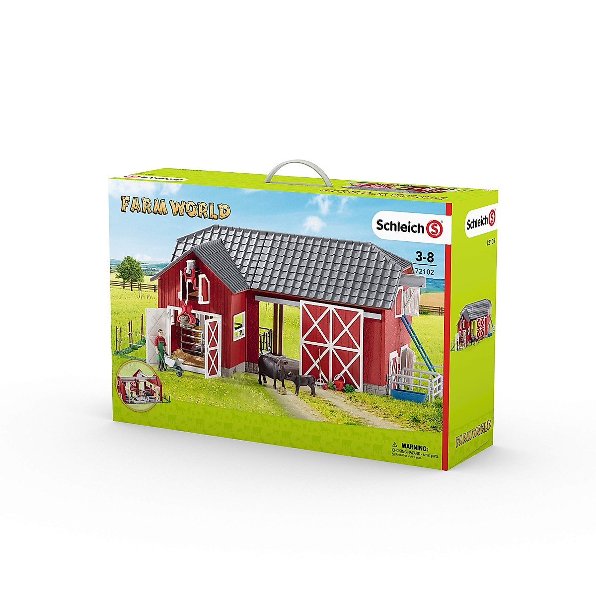 Schleich Farm World, Toys for Boys and Girls Ages 3-8, 27-Piece Playset, Large Toy Barn with Farm Accessories