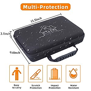 HESPLUS Battery Organizer Storage Case, Battery Box Holder Carrying Bag Holds 210+ AA AAA C D 9V 3V Lithium LR44 CR2 CR1632 CR2032 Coin Cell Battery with Battery Tester BT-168(CASE ONLY！) - Black