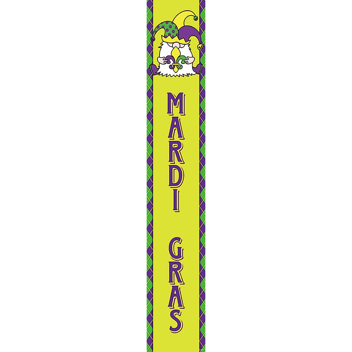 ZDX 2 PCS Mardi Gras Carnival Decor Banner Circus Carnival Baby Shower Carnival Birthday Party Porch Sign Hanging Flag for Home Front Door Yard Decoration Door Banner Sign (71' x 12'in)