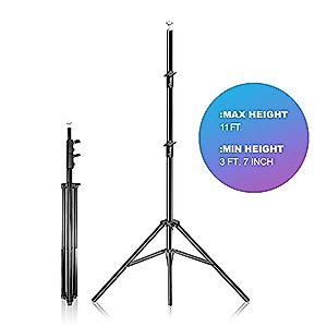 LimoStudio (Heavy Duty) 12.4 ft. Wide x 10 ft. Tall Backdrop Stands, High Stability with 1.45" Thick Pole, Adjustable Width & Length, Background Support System Kit with Super Spring Clamps, AGG1782
