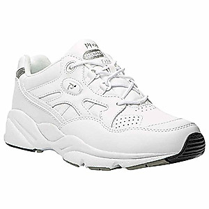 Propét Womens Stability Walker Sneaker, White, 11 X-Wide US