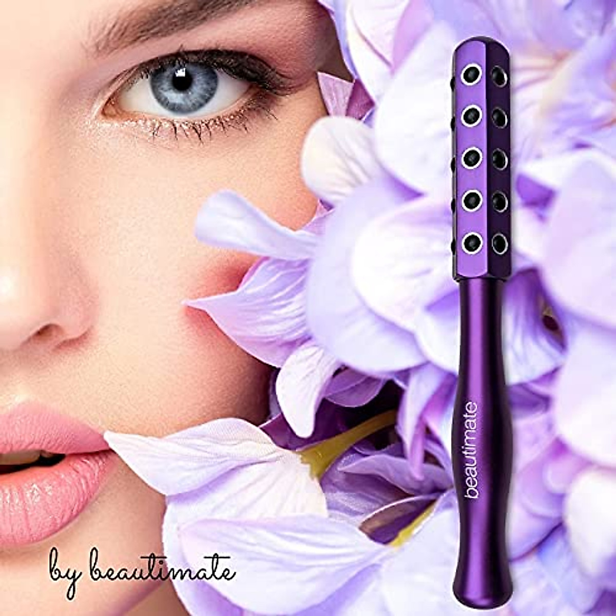 beautimate Germanium Roller Uplifting Face Massager Beauty Roller for Skin Tightening & De-Puffing, Face, Eye, Chin, Neck Massager, Anti-Aging Beauty Tool to Lift, Firm and Tighten Skin