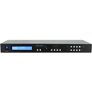 Shinybow 4x4 (4:4) VGA PC RGBHV Matrix Switcher + RS232, IR Ext/Remote, Rack Mount, Programmable SB-4140LCM