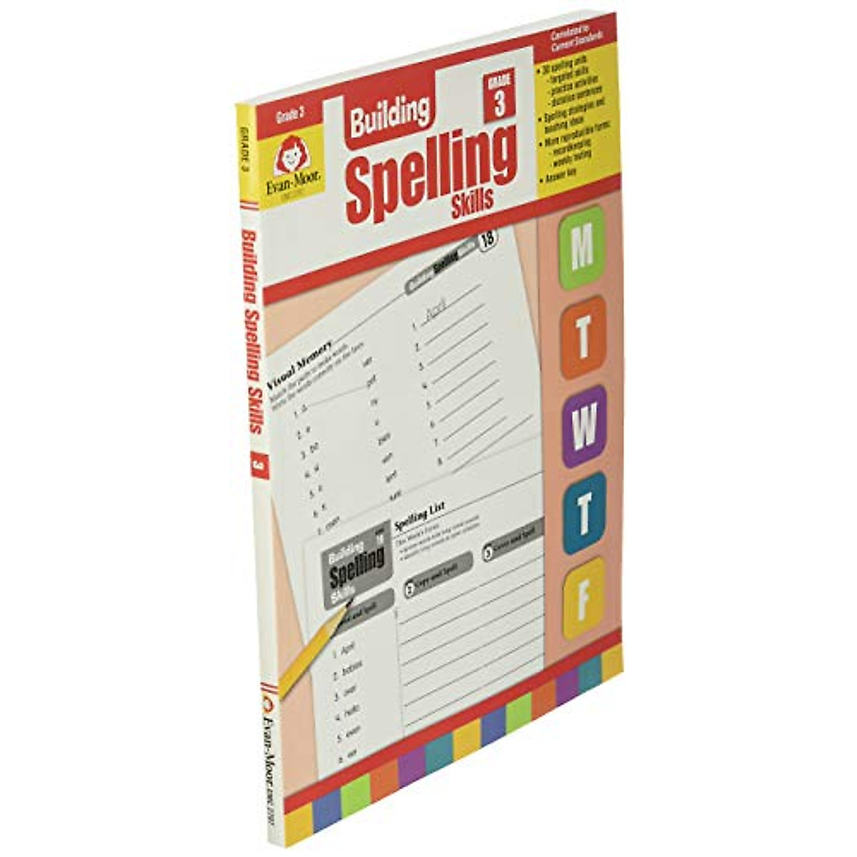 Evan-Moor Building Spelling Skills, Grade 3 - Homeschooling & Classroom Resource Workbook, Reproducible Worksheets, Teaching Edition, Spelling Strategies, Reading and Writing Skills