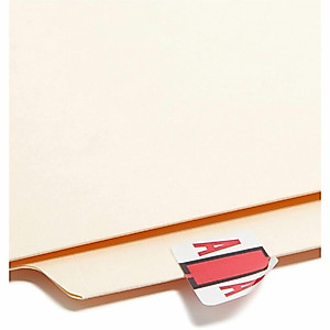 Smead BCCR Bar-Style Alphabetic Color-Coded Labels, Letters A-Z, Assorted Colors, 500 Labels per Roll (67070)