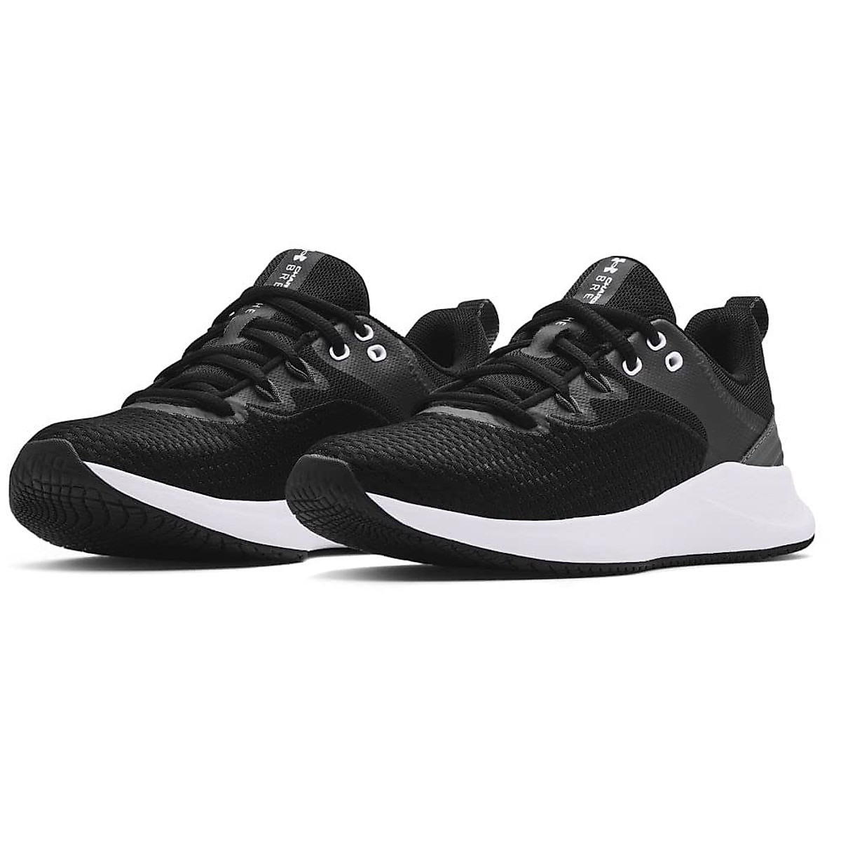Under Armour Women's Charged Breathe Tr 3, Black (001)/White, 8.5 M US