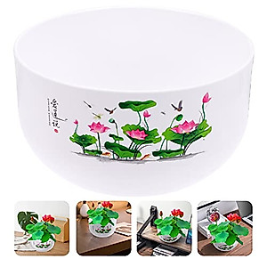 YARNOW Succulent Plant Pots Hydroponic Lotus Flowerpot Planter Desktop Flower Pots Bonsai Planter Cute Planting Container