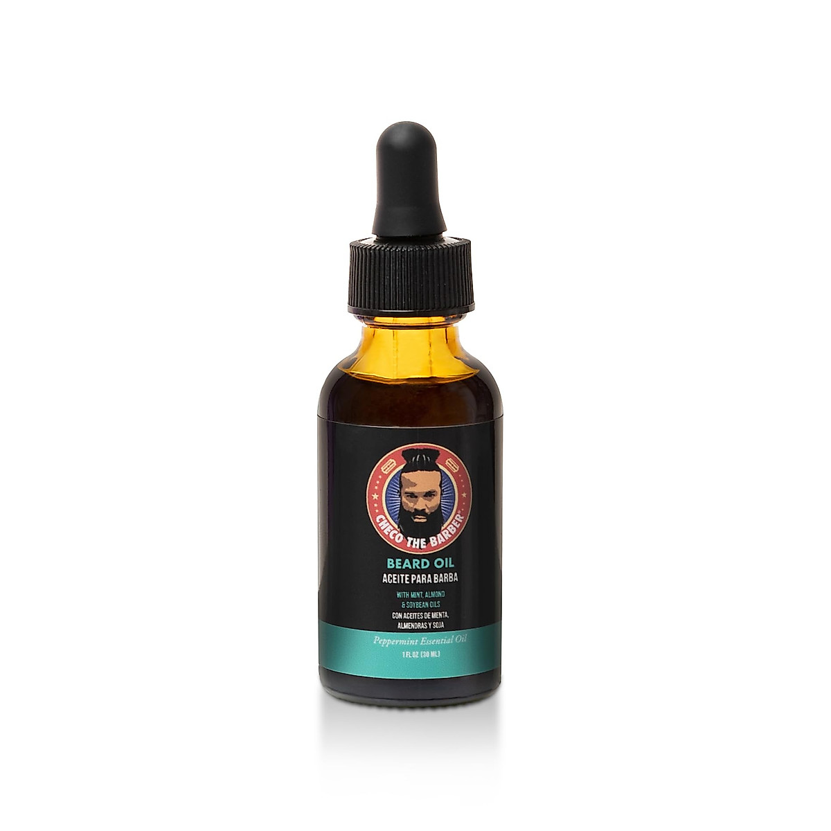CHECO THE BARBER Beard Oil: with all mint, almond and soy oils, beard oil, with excellent and nourishing ingredients, Premium quality beard oil, (1 Fl oz)
