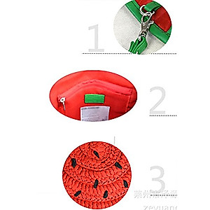 Watermelon Fruit Women's Straw Plaited Article Handbag