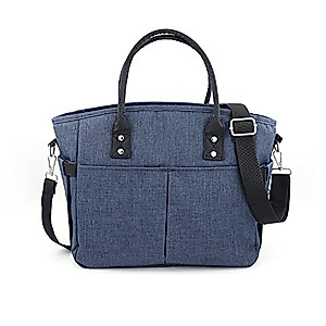 Insulated Lunch Bag Box Tote, 11L Large insulated cooler bag lunch box Reusable Lunch Bag with Adjustable Shoulder Strap for Women&Men Work Picnic(Blue)