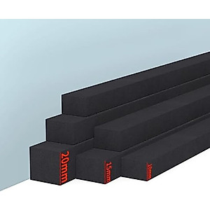 YUURO Custom Size Long High Density Foam,Full Size Bed Gap Filler for Mattress/Headboard,Mattress Extender Twin Bed Connector,Adjustable Cuttable Upholstery Foam (Black,Custom Size)
