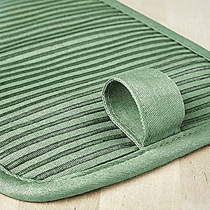 KitchenAid Beacon Two-Tone Non-Slip Pot Holder Set, Pistachio/Graphite Green, 7"x10", 2 Piece