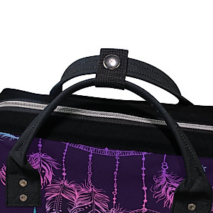 My Little Nest Large Capacity Baby Diaper Bag Boho Chic Indian Dream Catcher Feathers Pattern Durable Multi Function Travel Backpack for Mom Girls