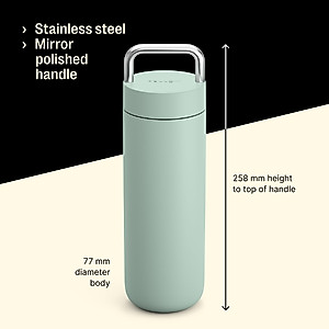 Fellow 20 oz Carter Carry Vacuum Insulated Tumbler for Water, Tea, Coffee, Smoothies, & more - Stainless Steel - Keeps Heat for 12 Hours/Stays Cold for 24 Hours-Leak-Proof Seal-Slim Width-Mint Chip