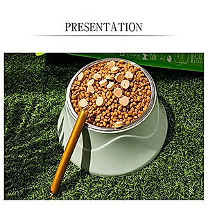 FUUIE Bowls for Food and Water Stainless Steel Large Pet Bowl (Color : Blue, Size : 28cm)