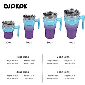 BJPKPK 20 oz Tumbler With Handle And Straw Stainless Steel Insulated Tumbler Cups With Lids,Ocean Dream